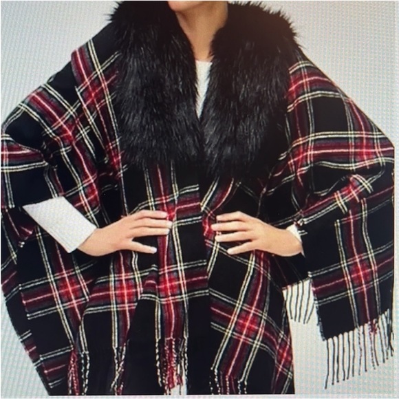 J. Crew | Sweaters | J Crew Tartan Poncho Shawl | Poshmark